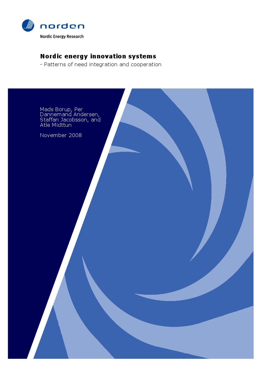 Nordic energy innovation systems – Patterns of need integration and ...