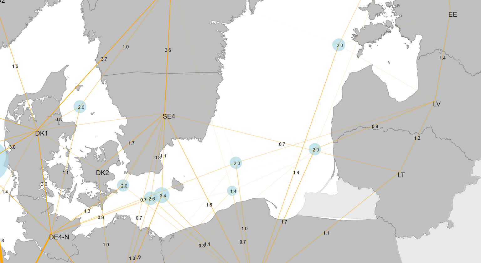 Interconnecting the Baltic Sea countries via offshore energy hubs – Nordic Energy Research