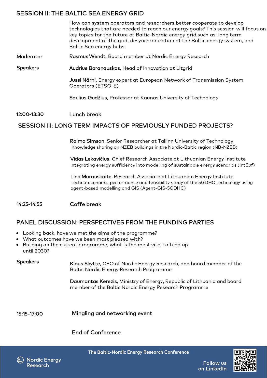 The Baltic-Nordic Energy Research Conference is open for registration – Nordic Energy Research