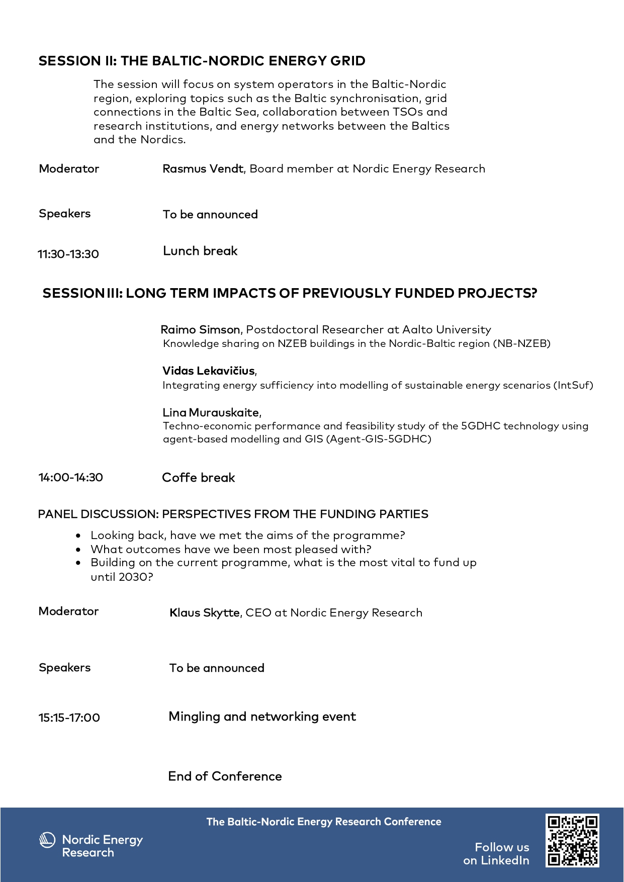 The Baltic-Nordic Energy Research Conference is open for registration – Nordic Energy Research